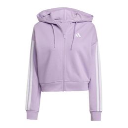adidas Sportswear Sportsweatjacke 'Essentials' Damen Größe M/L helllila / weiß