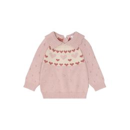 HUST & CLAIRE Hust & Claire Pullover 'Pusle' M&auml;dchen Gr&ouml;&szlig;e 68 hellbeige / rosa / dunkelrot