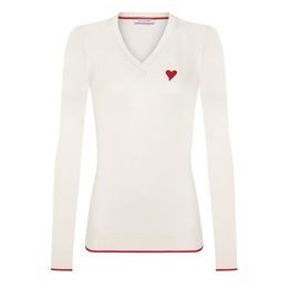 Felix Hardy Pullover Damen Gr&ouml;&szlig;e M rot / wei&szlig;