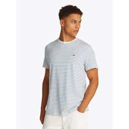 Tommy Jeans Rundhalsshirt »TJM SLIM STRIPE TEE« Ecru / Tempo Blue L L T-Shirt von Tommy Jeans
