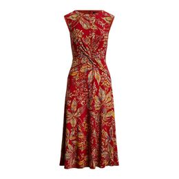 Lauren Ralph Lauren Petite Kleid 'TESSANNE' Damen Größe 40 opal / safran / pastellgelb / dunkelrot Winterkleid