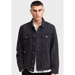 REDEFINED REBEL EST. 2013 Funktionsjacke REDEFINED REBEL "Redefined Rebel Jacket RRAiden Jacket Denim REGULAR FIT", Herren, Gr. L, schwarz (dust schwarz), 75% Baumwolle, 20% Polyester, 5% Viskose, Jacken