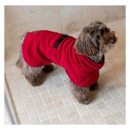 pawberry Hundebademantel London rot 35 cm