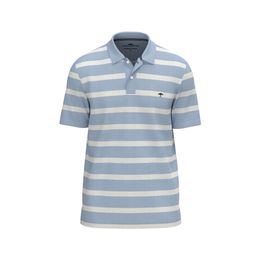 Poloshirt Fynch-Hatton, Herren, Gr. 4XL, blau (summer breeze), Jersey, Obermaterial: 100% Baumwolle, bestickt, gestreift, normal h&uuml;ftbedeckend, Rundhals, Shirts Poloshirt, im Streifen-Look