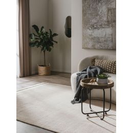 benuta Pure Kurzflor Teppich aus recyceltem Material Jade Cream 120x170 cm - Moderner Kurzflor-Teppich für Wohnzimmer