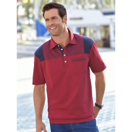 WITT Herren Poloshirt, rot-marine, Gr&ouml;&szlig;e 56/58