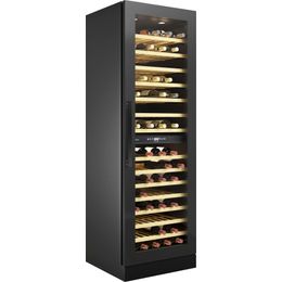 Amica Weink&uuml;hlschrank "WK 348 100 S", Energieeffizienz: G (A-G), silber (schwarz), B:59,5cm H:176,8cm T:61,5cm, Weink&uuml;hlschr&auml;nke, f&uuml;r 117 Standardflaschen &aacute; 0,75l, Standk&uuml;hlschrank