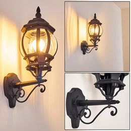 hofstein Lentua Au&szlig;enwandleuchte Schwarz, 1-flammig