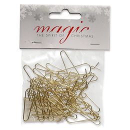 Christmas Goods Aufhänger für Christbaumschmuck gold 4 cm, 50 Stück