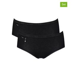 Sloggi 2er Set: Slips in Schwarz - 54% | Größe 38 | Damen-unterteile