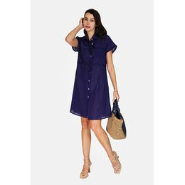 Le Jardin du Lin Leinen-Kleid in Dunkelblau - 79% | Gr&ouml;&szlig;e 36 | Damen-kleider