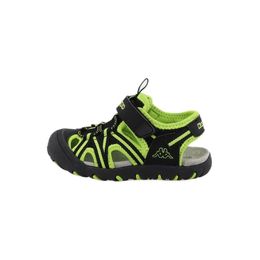 Kappa Halbsandalen "Jado" in Schwarz/ Gr&uuml;n - 45% | Gr&ouml;&szlig;e 39 | Kindersandalen