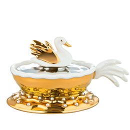 Alessi Fleurs De Jori Narciso Figur, Schwan, Weihnachtsdekoration, 7 x 12 cm
