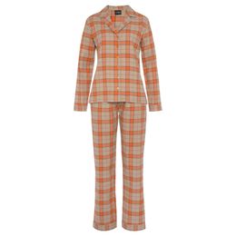 Vivance Dreams Damen Pyjama, orange, Größe 42