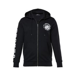 Men Plus Zip-Up Hoodie male Black size XXL