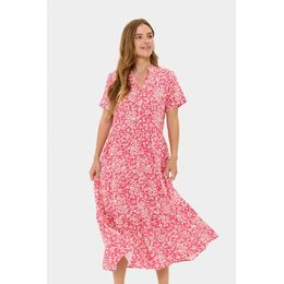 Saint Tropez Kleid 'Eda' Damen Größe 34 altrosa / weiß Winterkleid