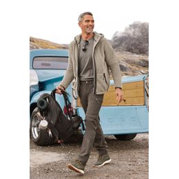 John Devin Herren Kapuzenstrickjacke, sand, Größe M (48/50)