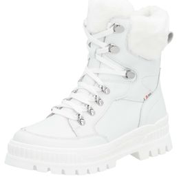 Winterboots RIEKER SPORT, Damen, Gr. 40, weiß, Leder, Textil, Schuhe, Schneeboots, Winterstiefelette mit wasserabweisender R-TEX-Membran