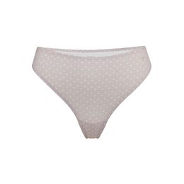 JOOP! String ' Sensation Allover Print Thong ' Damen Gr&ouml;&szlig;e XS hellbeige / grau Winterschuhe