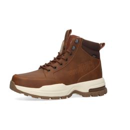 Winterboots Dockers by Gerli, Herren, Gr. 43, braun (cognac, dunkelbraun), Nubuklederimitat, Textil, Schuhe, Schnürboots mit Warmfutter