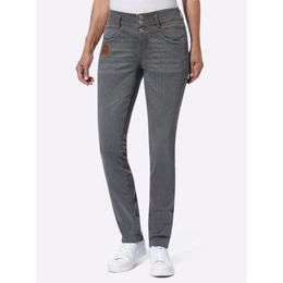 WITT Damen Stretch-Jeans mit dezenter Waschung, stone-grey-denim, Gr&ouml;&szlig;e 36