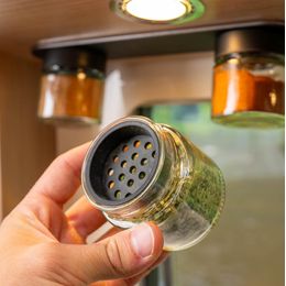 Silwy Streueins&auml;tze MIX f&uuml;r Feinkost-Magnetgl&auml;ser - Gew&uuml;rzstreuer & Fl&uuml;ssigkeitsspender