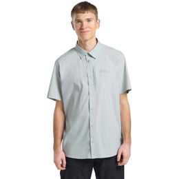 Funktionshemd Jack Wolfskin "NORBO S/S SHIRT M", Herren, Gr. XXL (58), Normalgr&ouml;&szlig;en, grau (coolgrau, check), Oberstoff: 95% POLYAMID, 5% ELASTHAN; Futter 1: 100% POLYESTER, Hemden