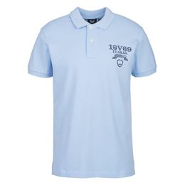 19V69 Italia Poloshirt Herren Gr&ouml;&szlig;e M hellblau / dunkelblau