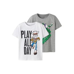 Two Soon T-Shirt 'Toy Story' Jungen Gr&ouml;&szlig;e 98/104 grau / wei&szlig;