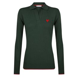 Felix Hardy Pullover Damen Gr&ouml;&szlig;e S gr&uuml;n / knallrot