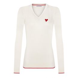 Felix Hardy Pullover Damen Gr&ouml;&szlig;e M rot / wei&szlig;