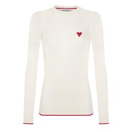 Felix Hardy Pullover Damen Gr&ouml;&szlig;e M ecru / knallrot