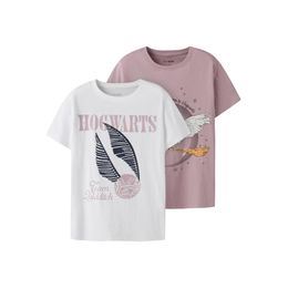 Two Soon T-Shirt 'Harry Potter' M&auml;dchen Gr&ouml;&szlig;e 110/116 pflaume / naturwei&szlig;