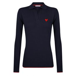 Felix Hardy Pullover Damen Gr&ouml;&szlig;e L navy / rot