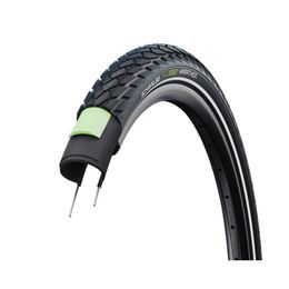 Schwalbe Green Marathon Fahrradreifen 28 Zoll Citybike Trekkingbike Drahtreifen Reflexstreifen Stra&szlig;enprofil 1 Reifen 20" x 1,75" schwarz mit Reflex und Pannenschutz