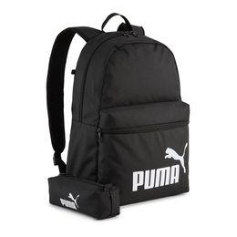 Puma Set: Rucksack und Mäppchen 'Phase' Jungen Größe One Size schwarz / weiß