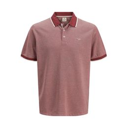 Jack & Jones Jack & Jones Poloshirt 'JPRBLualves' Herren Gr&ouml;&szlig;e XL dunkelrot / wei&szlig;