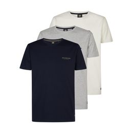 PETROL INDUSTRIES T-Shirts 'Smoky Hill' Herren Gr&ouml;&szlig;e XL beige / graumeliert / schwarz