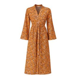 Touche Prive Kleid Damen Gr&ouml;&szlig;e 40 beige / orange Winterkleid
