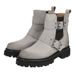 Thea Mika Stiefeletten - Biker Boots - Gr. 40 (EU) - in Grau - f&uuml;r Damen