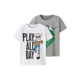 TWO SOON T-Shirt 'Toy Story' Jungen Gr&ouml;&szlig;e 98/104 grau / wei&szlig;