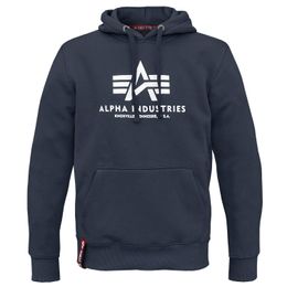 Alpha Industries Basic Hoody Kapuzen Pullover navy, Gr&ouml;&szlig;e XL