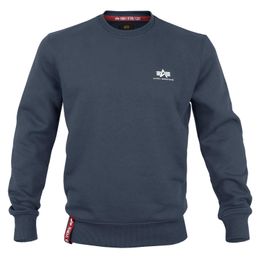 Alpha Industries Basic Sweater Small Logo navy, Gr&ouml;&szlig;e XL