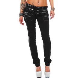 Cipo & Baxx Cipo & Baxx Damen Regular Fit Jeans Mid Waist in Black | Gr.: W30/L34