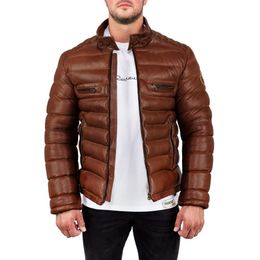 Reichstadt Herren Regular Fit Jacke Echtleder in Cognac | Gr.: XL