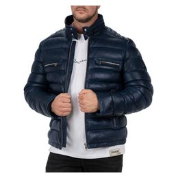 Reichstadt Herren Regular Fit Jacke Echtleder in Navy | Gr.: L