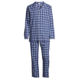 Seidensticker Schlafanzug Flanell in Long island blue | Gr.: 48