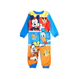 Disney Mickey Mouse Overall Fleece Schlafanzug Mickey Mouse in Blau | Gr.: 98
