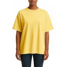 Reichstadt Damen Regular Fit T-Shirt Shoulder Drop in Beige | Gr.: S