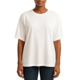 Reichstadt Damen Regular Fit T-Shirt Shoulder Drop in White | Gr.: S